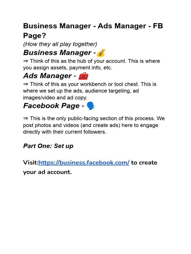 Facebook Business Manager Setup Guide | PDF | Career & Growth | Finance & Money Management