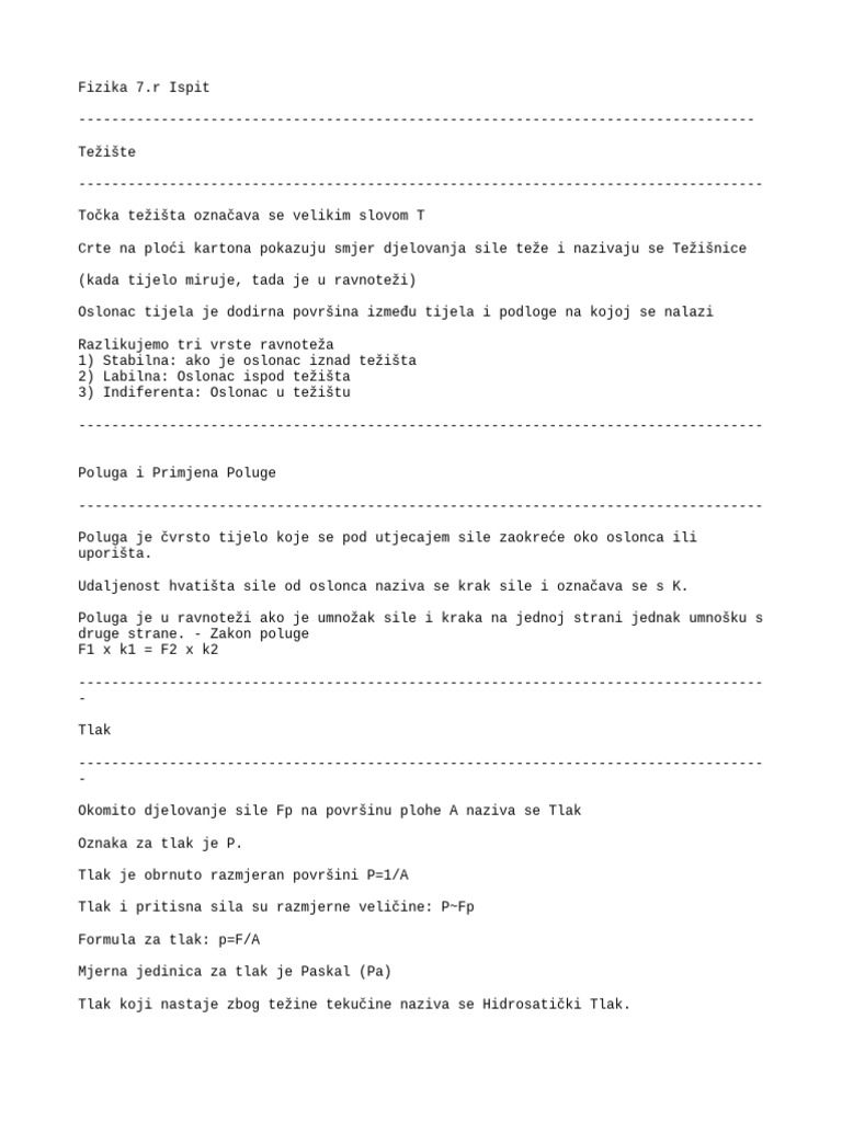 Fizika 7.r Ispit Da | PDF