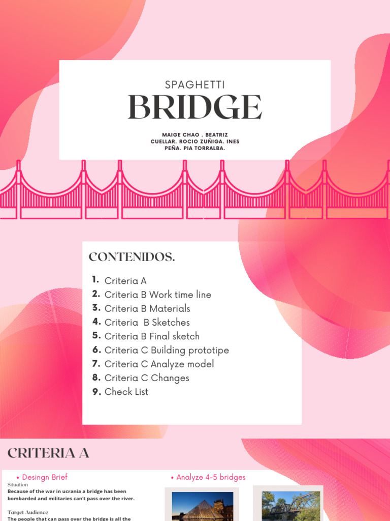 Bridge Project-Ro Z MAIGE C Bea C Pia T Ines P | PDF