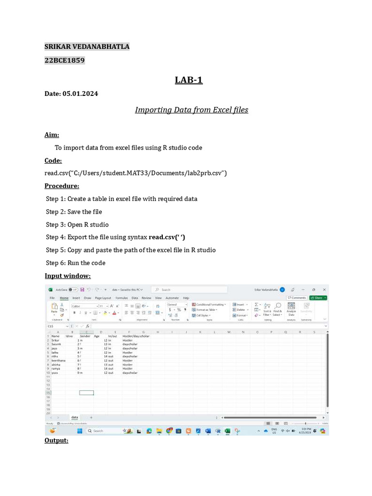 22bce1859 Rprogramming | PDF | Probability Distribution | Linear Regression