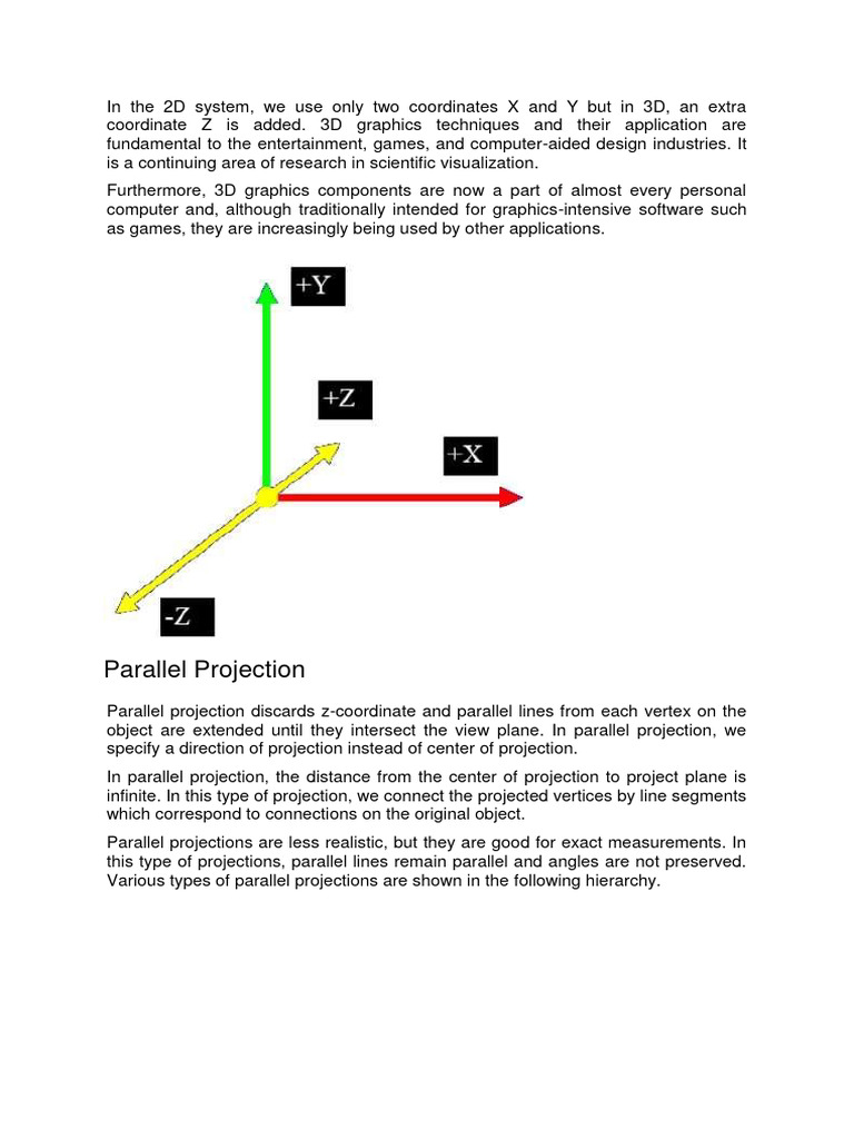 Unit - 3 Parallel & Perspective Projection CGM | PDF | Mathematical ...