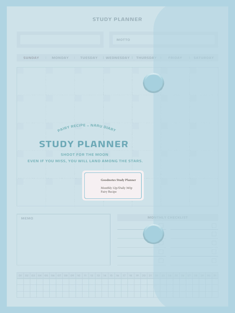 Fairy Recipe Planner - Skyblue (Lite) | PDF