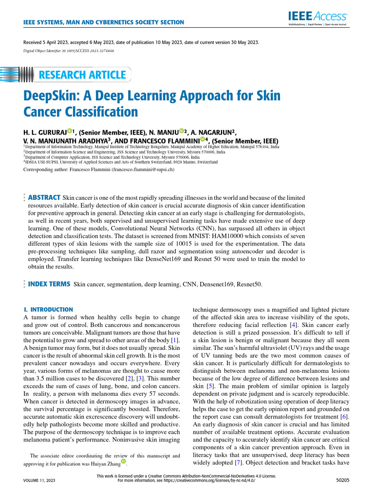 DeepSkin A Deep Learning Approach For Skin Cancer Classification | PDF ...