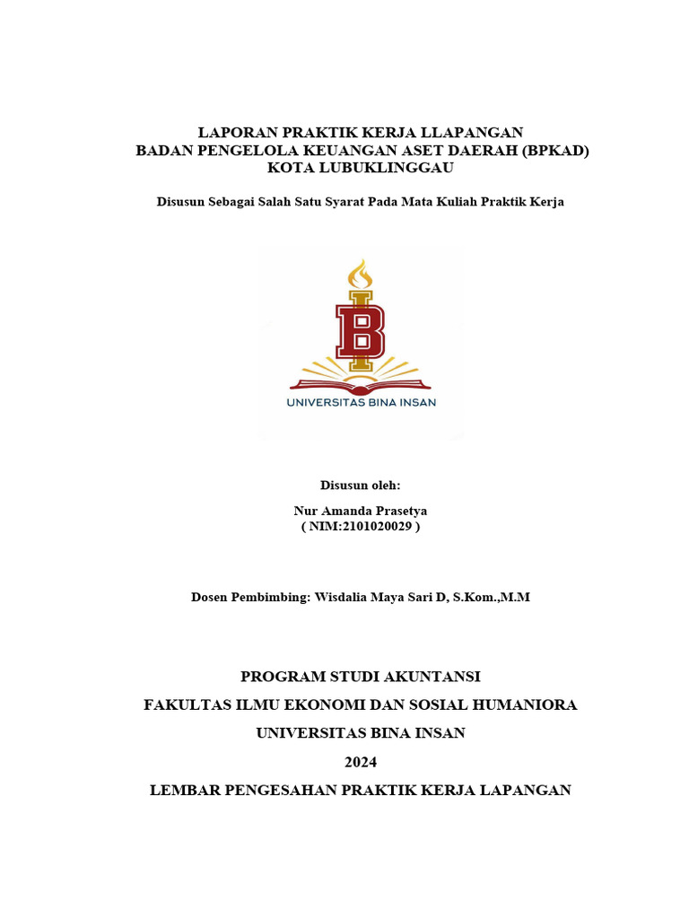 Laporan PKL Nur Amanda Prasetya 1 | PDF