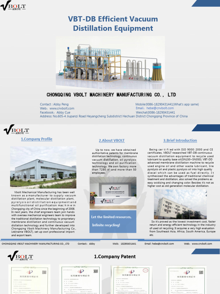 VBOLT-DB | PDF | Distillation | Oil Refinery