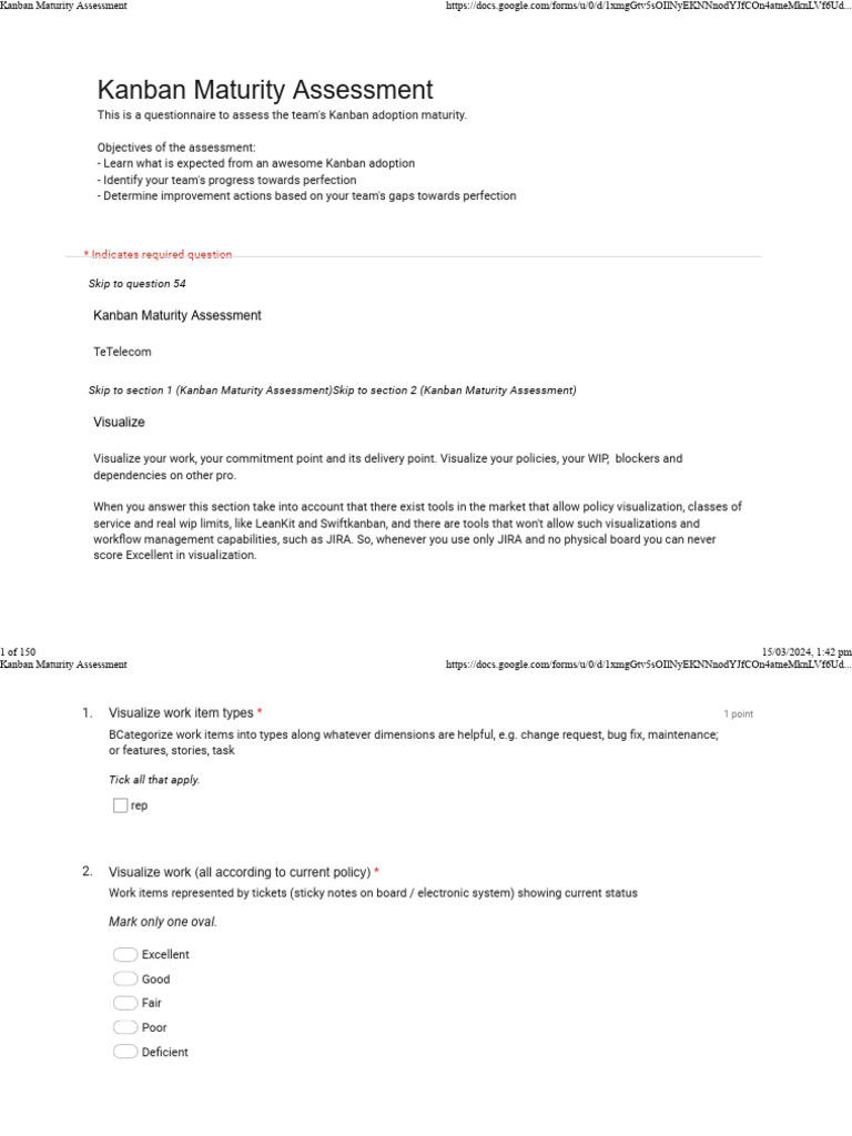 Kanban Maturity Assessment | PDF | Risk | Business