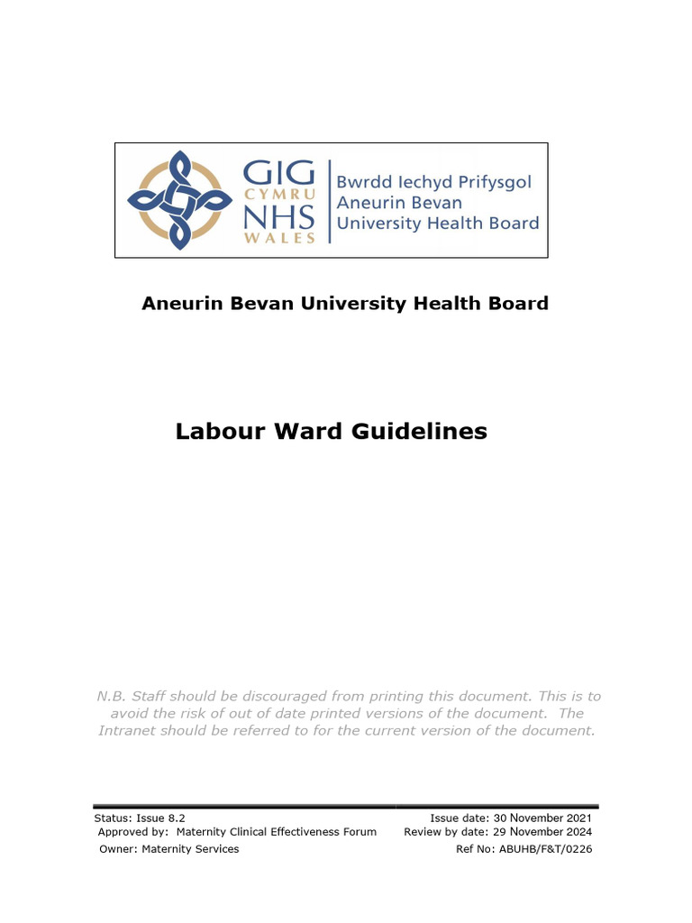 Labour Ward Guidelines | PDF | Childbirth | Motherhood