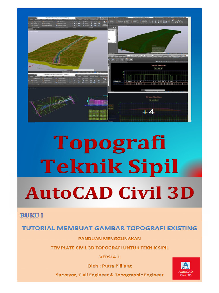 Ebook I - Tutorial Civil 3D - LLV4 - Topografi Existing | PDF
