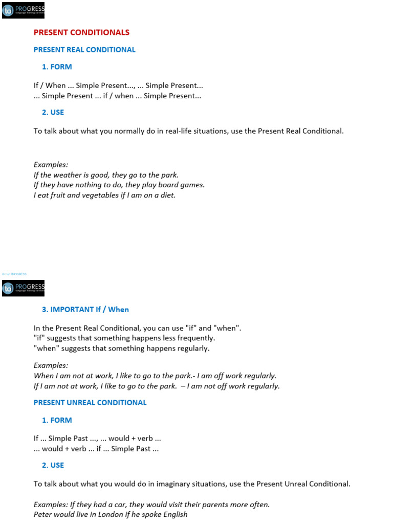01 Present Conditionals | PDF | Morphology | Languages