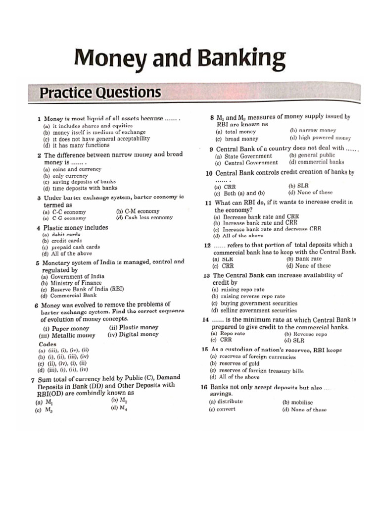 10 Money and Banking (Solved) | PDF