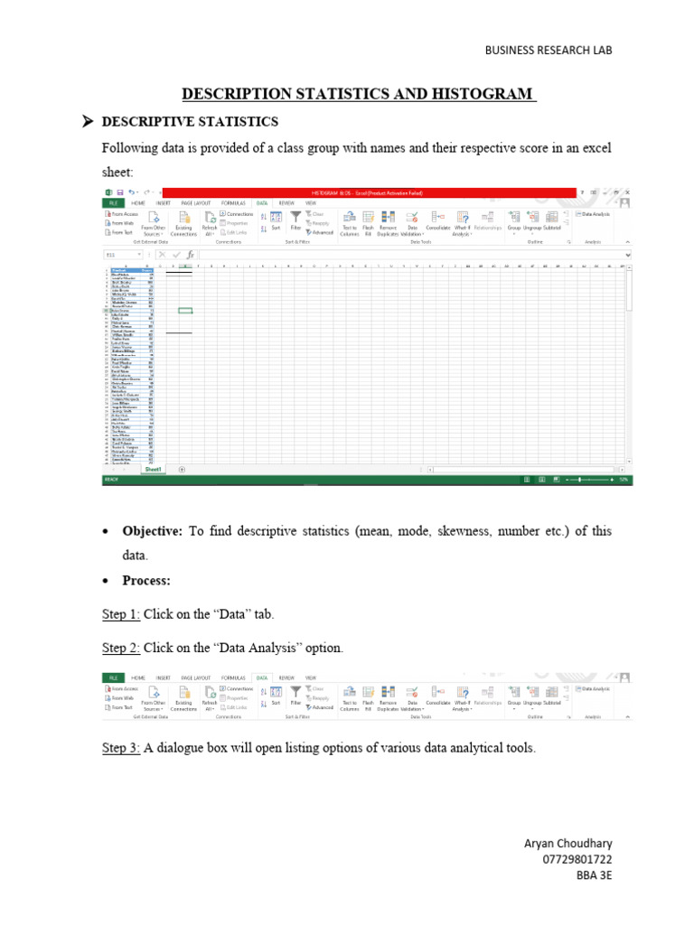 BR Lab Aryan | PDF | Hypothesis | Descriptive Statistics
