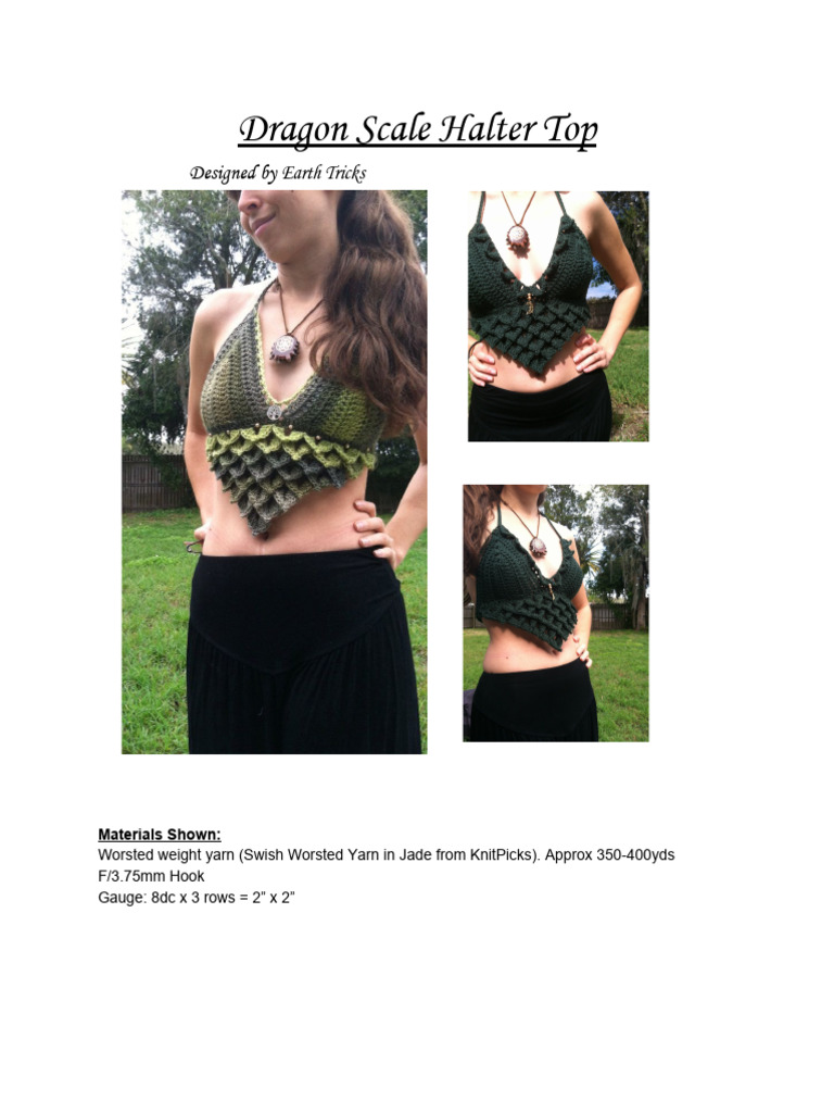 Dragon Scale Halter | Download Free PDF | Textiles | Textile Arts
