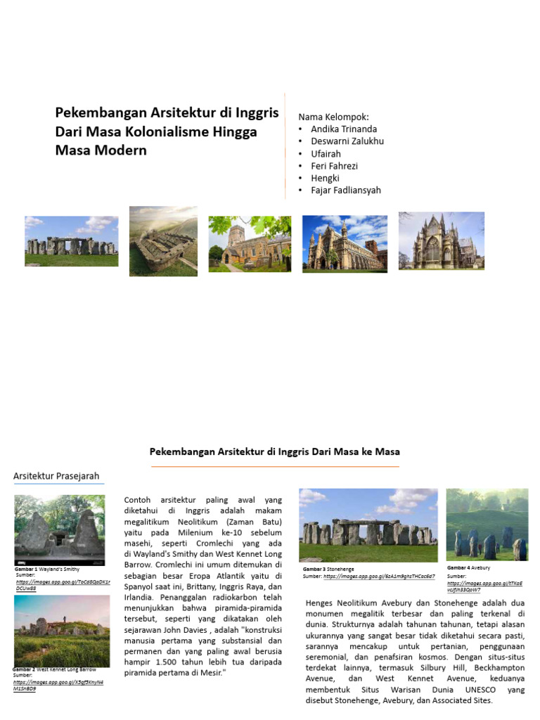 Kelompok 4 - Sejarah Perkembangan Arsitektur - TGS 02 | PDF | Seni