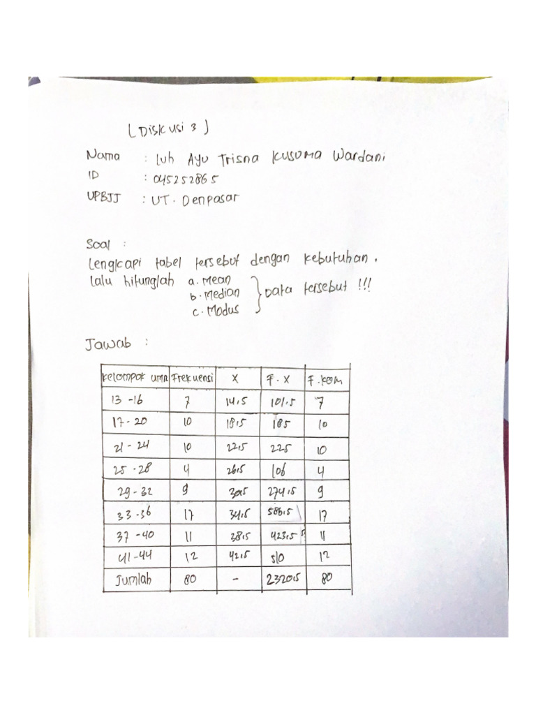 Diskusi 3.3 Statistika Ekonomi | PDF