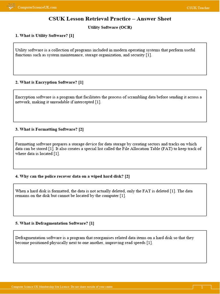18 GCSE Lesson Retrieval Practice (Assessments) Answers - Utility ... 18 GCSE Lesson Retrieval Practice (Assessments) Answers - Utility ...