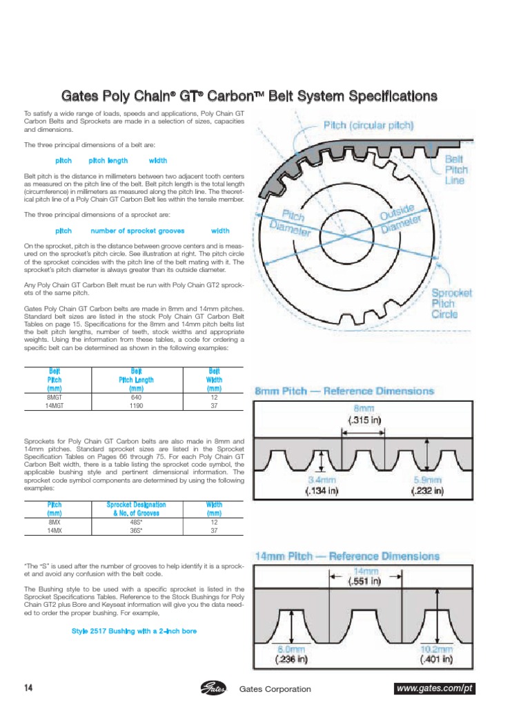 Catalogo Poly Chain GT Carbon | PDF | Belt (Mechanical)
