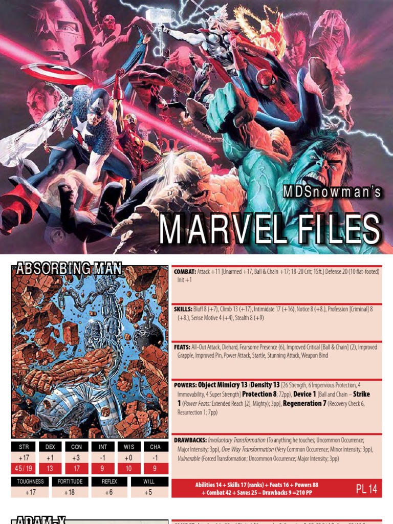 Mutants & Masterminds - Marvel Files | PDF | Nature