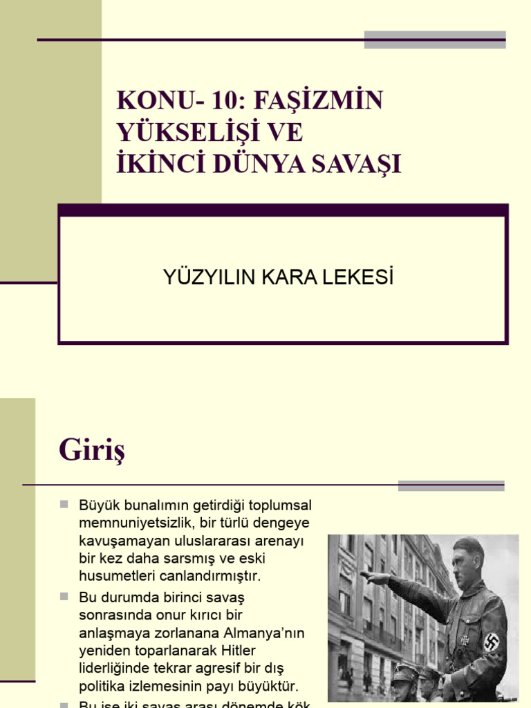 10-FaÅ Izmin YÃ Kseliå I Ve Ä°kinci DÃ Nya SavaÅ Ä | PDF