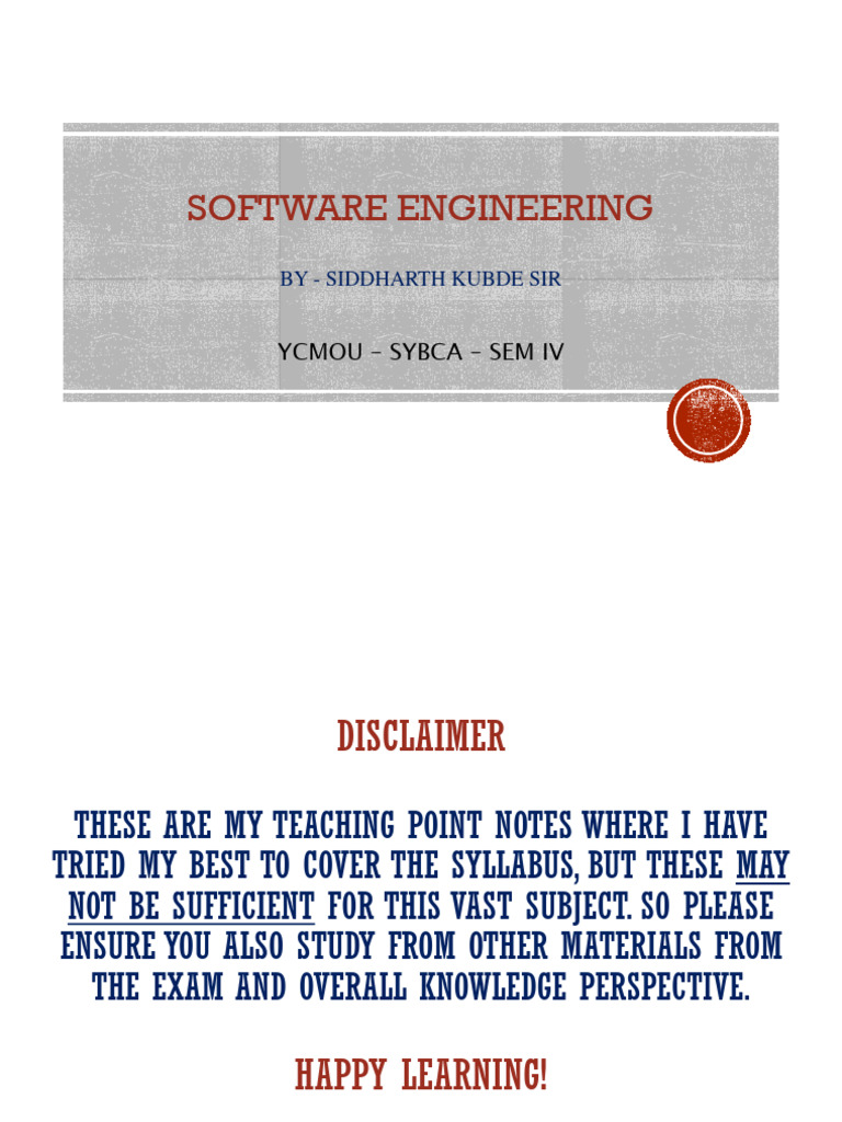 SE BCA Sid-1 | PDF | Agile Software Development | Software Development ...