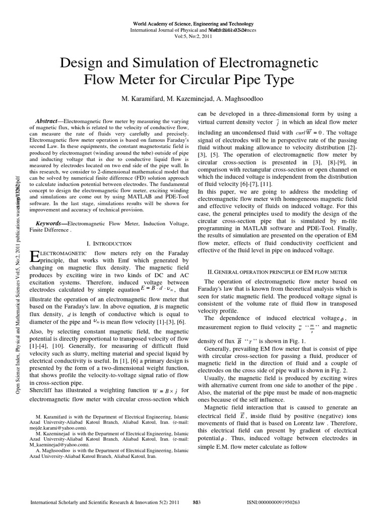 design-and-simulation-of-electromagnetic-flow-meter-for-circular-pipe ...