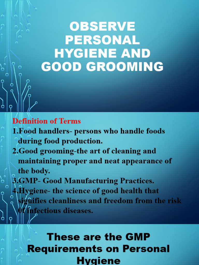 Observe Personal Hygiene and Good Grooming - For FB Group | PDF ...