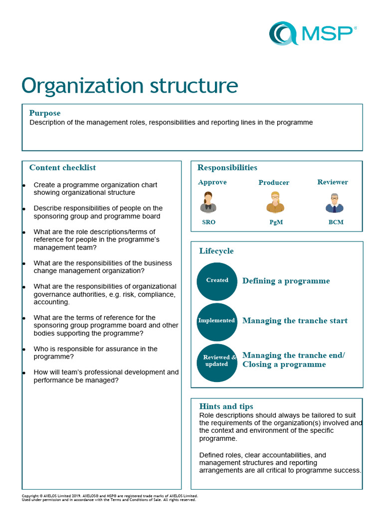 MSP - Organization Structure | PDF | Business | Business Economics