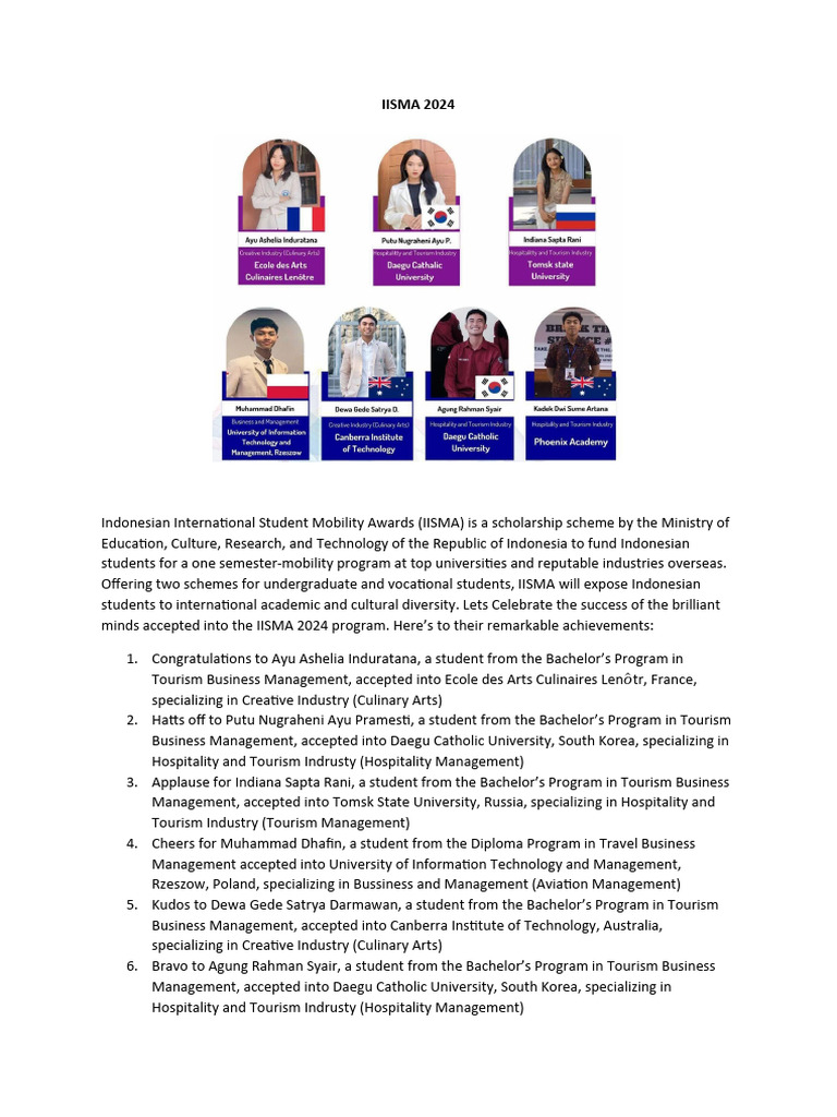 IISMA 2024 | PDF