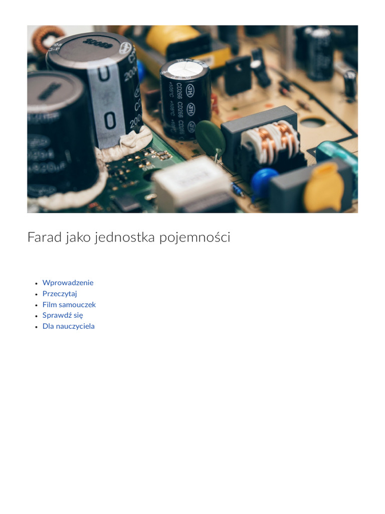 Farad Jako Jednostka Pojemnosci | PDF