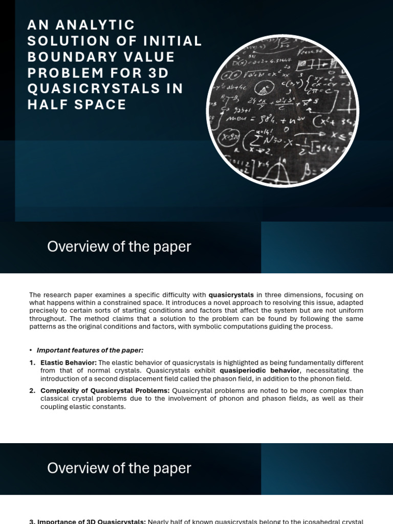 An Analytic Solution of Initial Boundary Value Problem For 3D Quasicrystals in Half Space | PDF ...