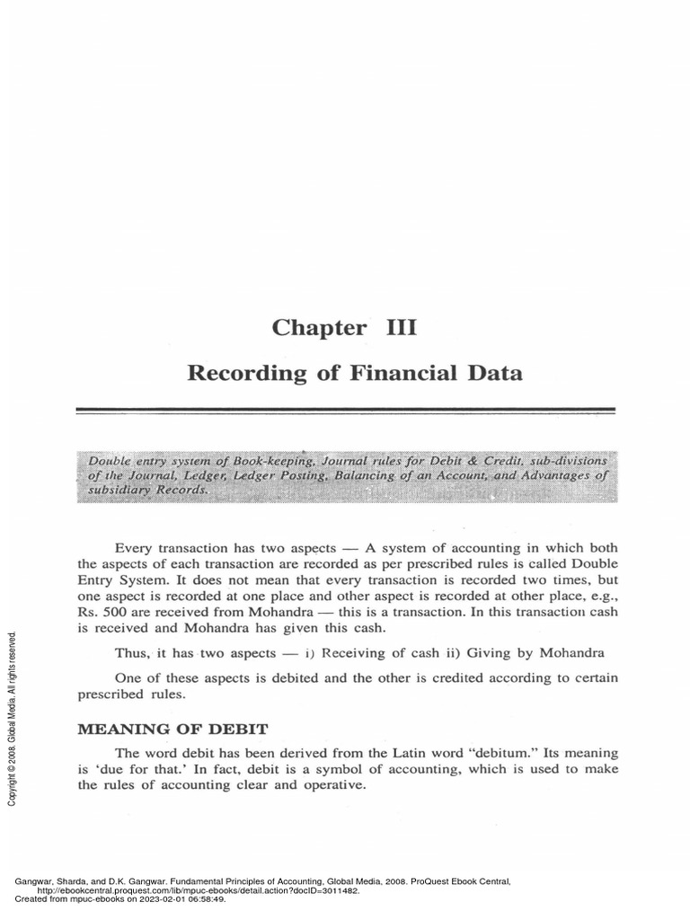 Recording of Financial Data | PDF | Debits And Credits | Corporations