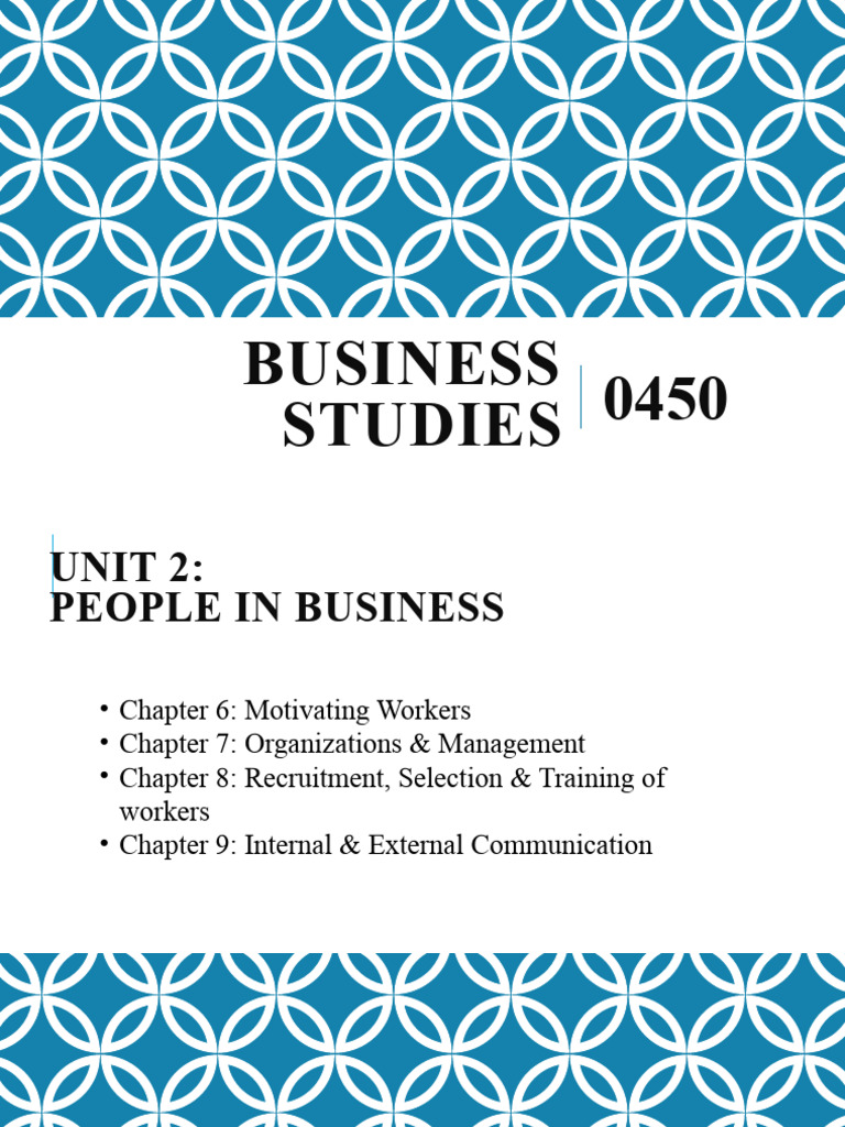 Motivating Workers in Business Studies | PDF | Motivation | Motivational