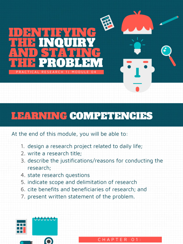 Pr1 m4 Identifying The Inquiry and Stating The Problem | PDF | Hypothesis | Theory