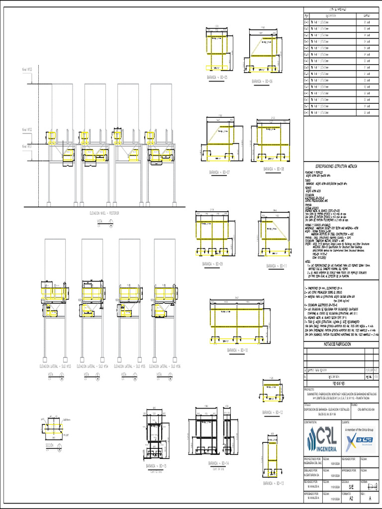 Planos de Barandas para Silos | PDF