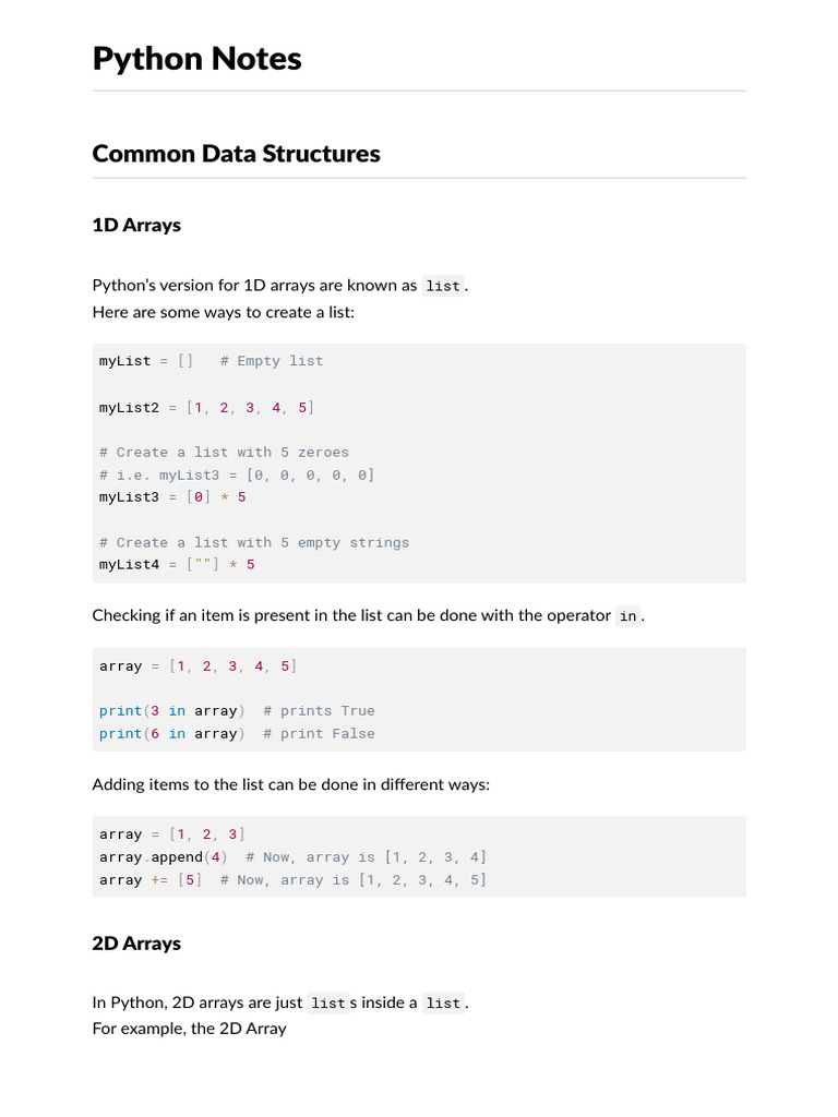 python-notes | PDF | Control Flow | Theoretical Computer Science python-notes | PDF | Control Flow | Theoretical Computer Science