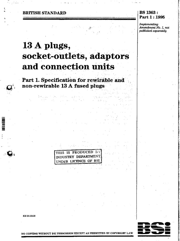 BS 1363-1 | PDF