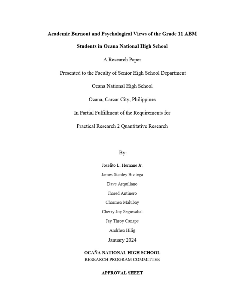 Quantitative Research Germanic Format 3 | PDF | Occupational Burnout ...