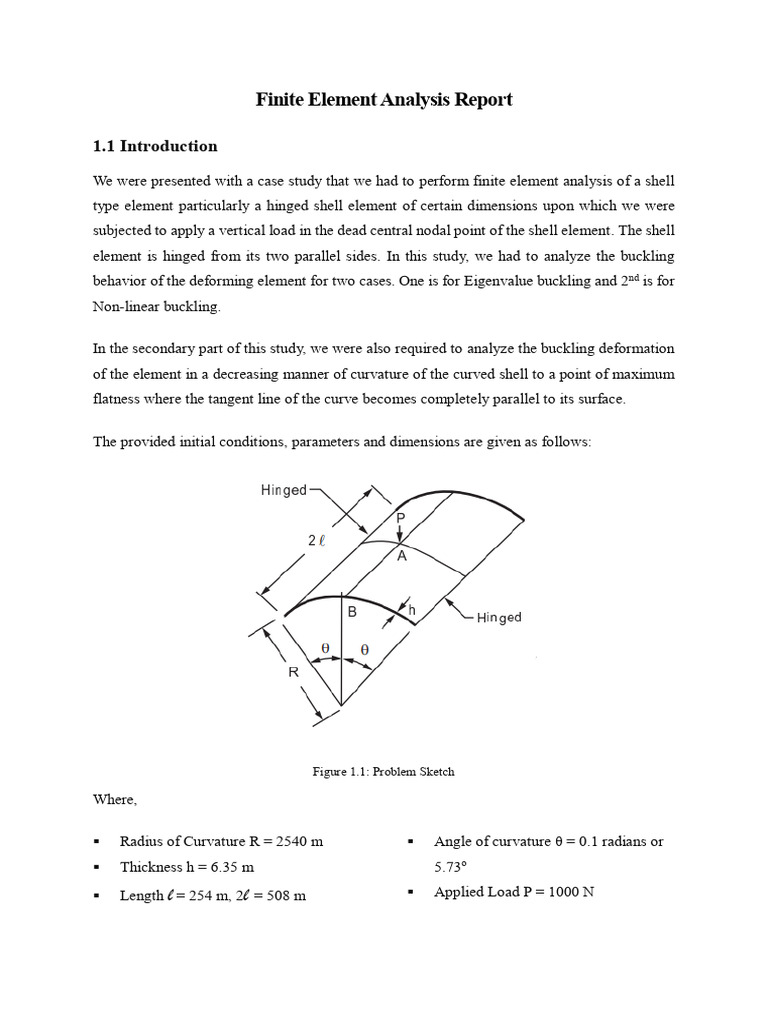 Finite Element Analysis Report Graph | PDF | Buckling | Elasticity (Physics)