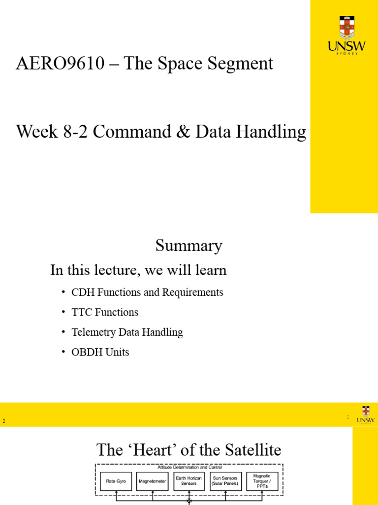 CDH Subsystem Overview for AERO9610 | PDF | Multiplexing | Electrical Engineering