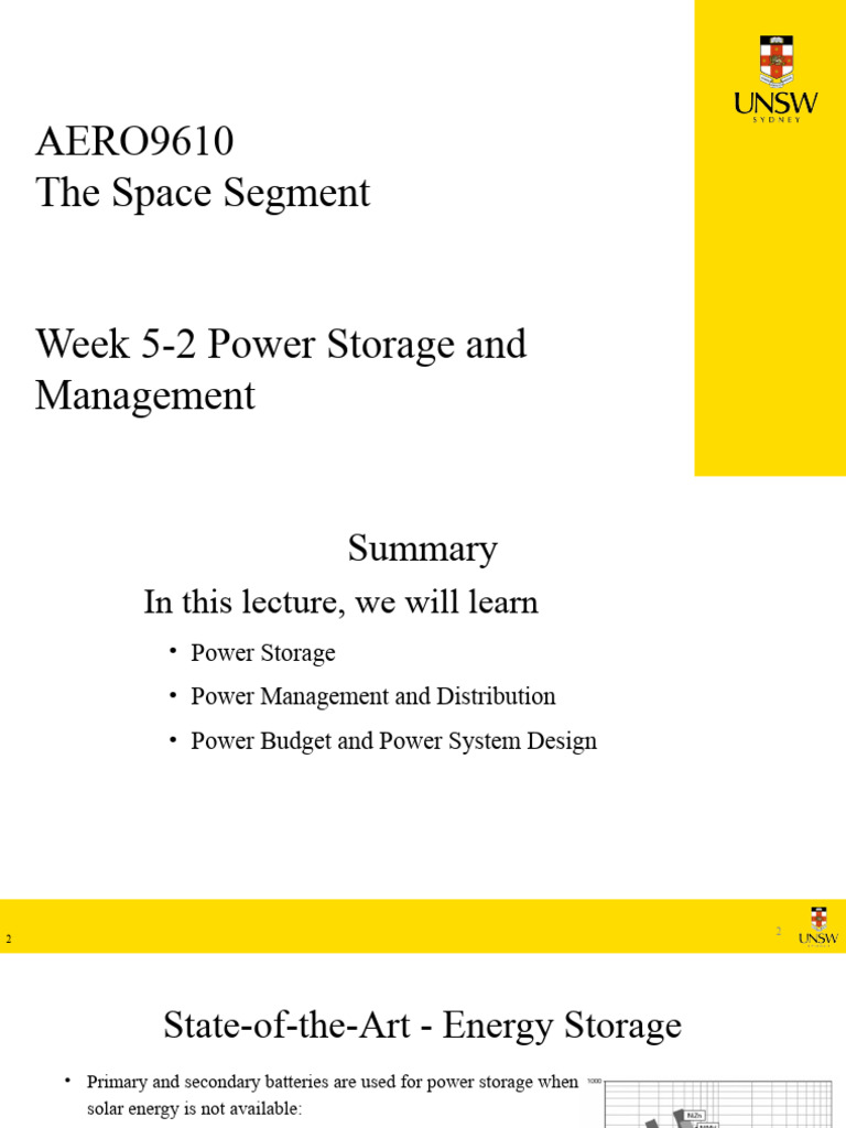 Spacecraft Power Storage & Management | PDF | Rechargeable Battery ...