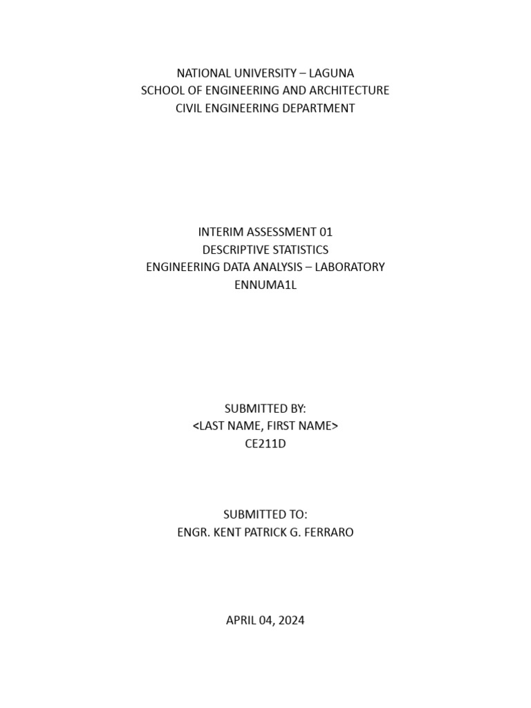 Ce211d - Last Name, First Name 1 | PDF | Teaching Methods & Materials