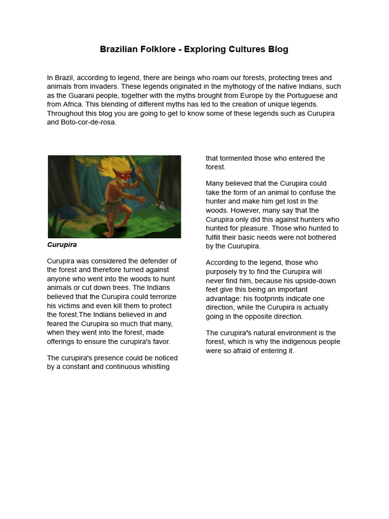 Brazilian Folklore | PDF | Folklore