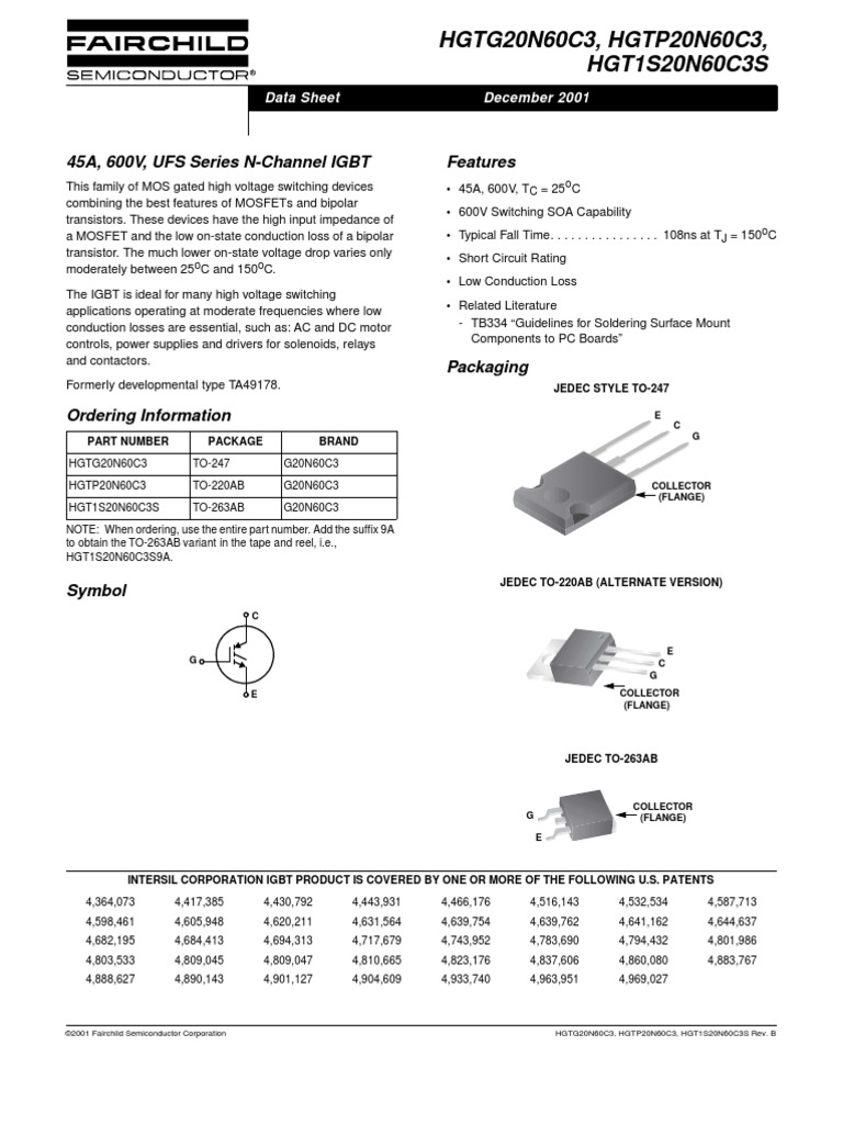 20N60C | PDF | Mosfet | Field Effect Transistor