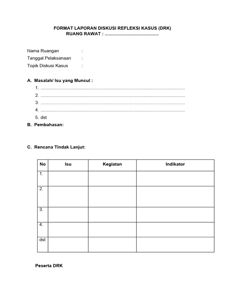 Format Diskusi Refleksi Kasus | PDF