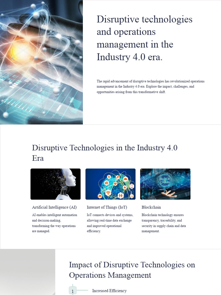 Disruptive Technology Industry 4.0 | PDF | Internet Of Things | Automation