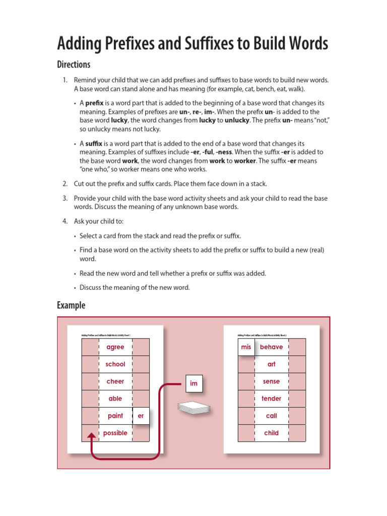 3.3 Act 9 Adding Prefixes and Suffixes to Build Words | PDF | Word ...