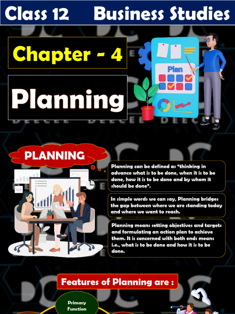 of BST Chapter 4 - (Planning) | PDF | Policy | Planning