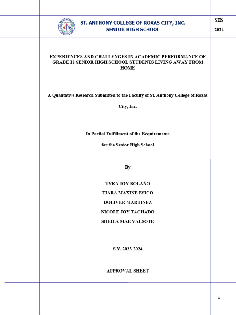 Research onEXPERIENCES AND CHALLENGES IN ACADEMIC PERFORMANCE OF GRADE ...