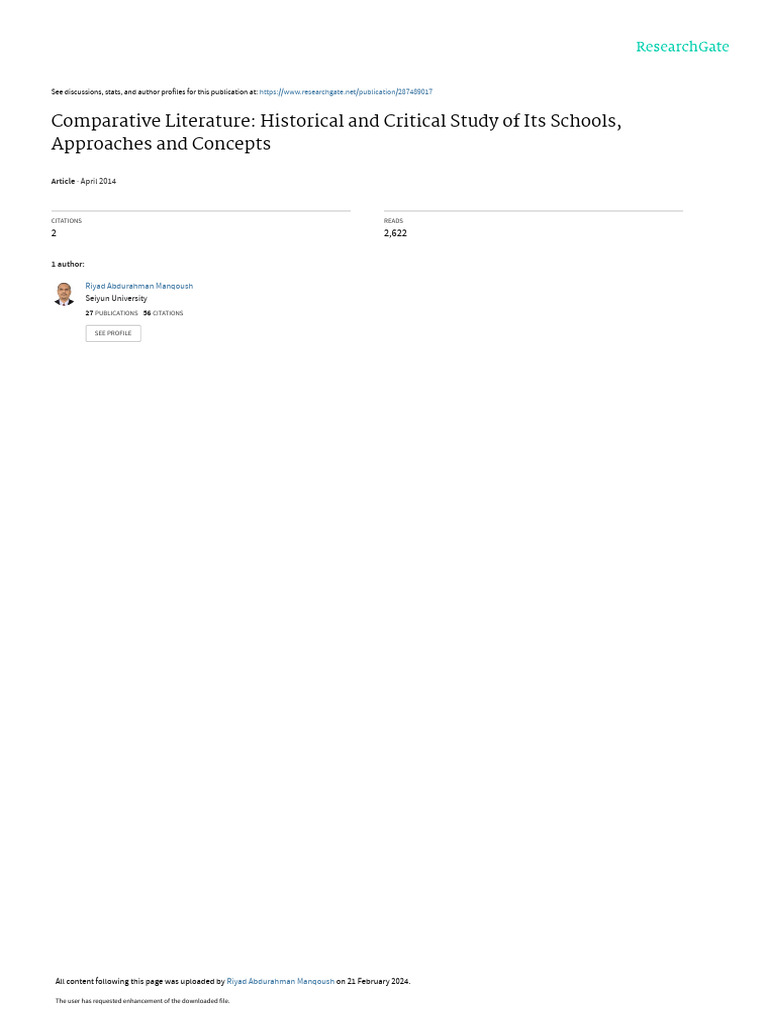 Comparative Literature Insights | PDF | Psychoanalysis | Id