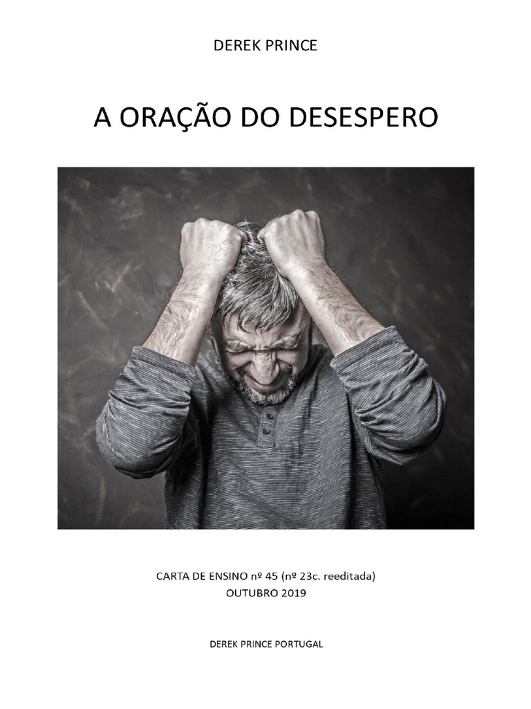 A Oração Do Desespero Pdf Jesus Revelação
