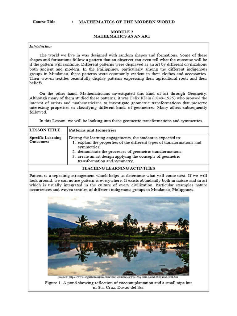 MMW Module 2C Isometries | PDF | Shape | Euclid